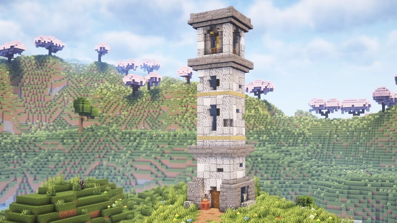 Bell tower in minecraft - YouTube