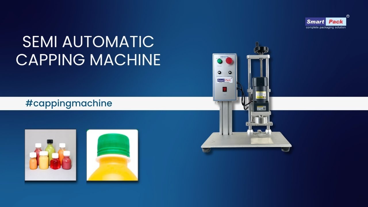 Semi-Automatic Capping Machine for Bottles | Call 9109108483 - YouTube