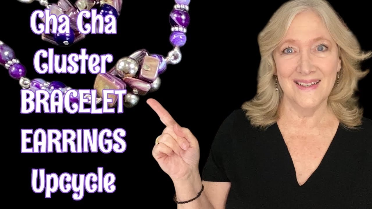 Make 2 Upcycled Cha Cha Cluster Beaded BRACELETS Jewelry Making ...