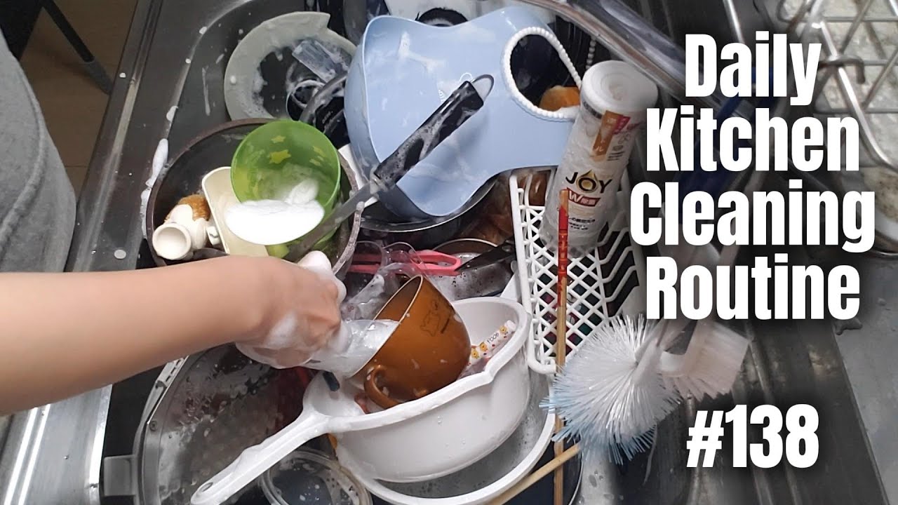 #138【キッチンリセット】ひたすら洗い物をします/Daily Kitchen Cleaning Routine. - YouTube