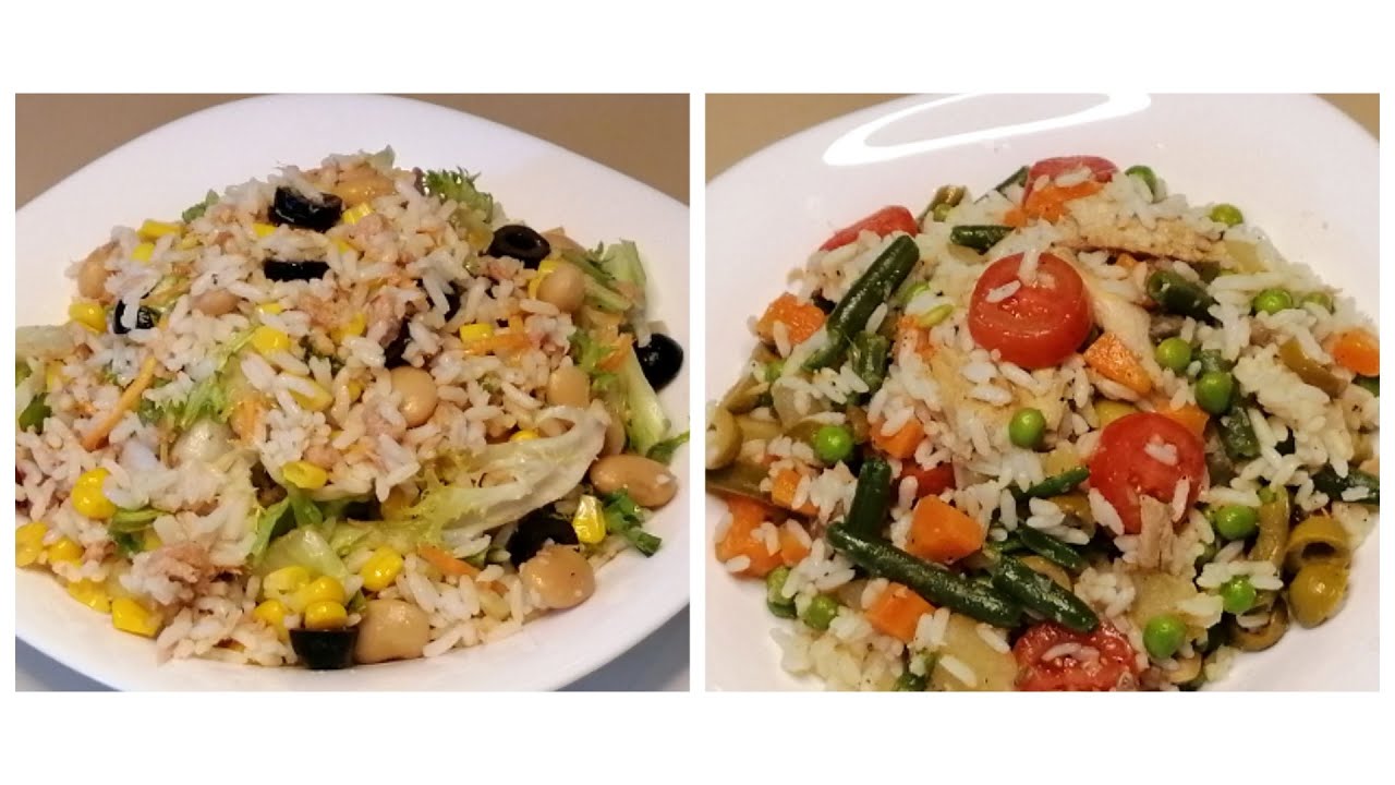 TWO EASY RICE SALAD RECIPE | Quick and easy Rice Salad - YouTube