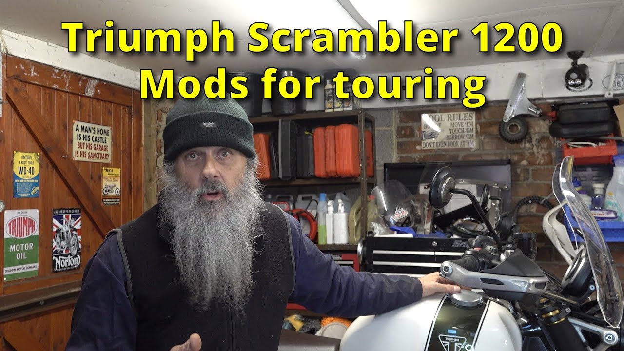 Setting up my Triumph Scrambler 1200 as an adventure touring bike - YouTube