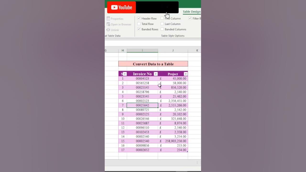 Convert Data To A Table In Excel Smartexcel Exceltips Smartsheet Exceltutorial Excel Youtube