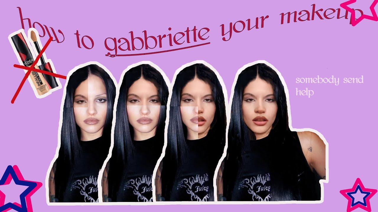 gabbriette bechtel's makeup - a tutorial (definitely not) - YouTube
