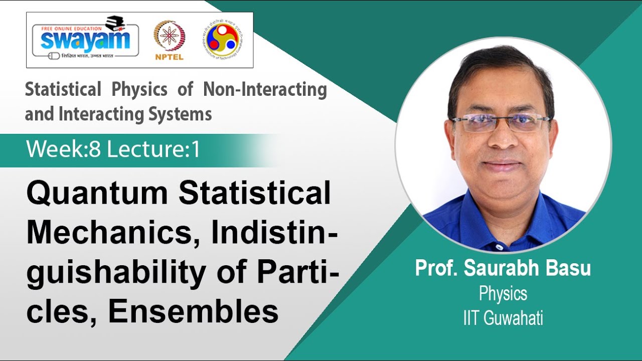Lec 19: Quantum Statistical Mechanics, Indistinguishability of ...