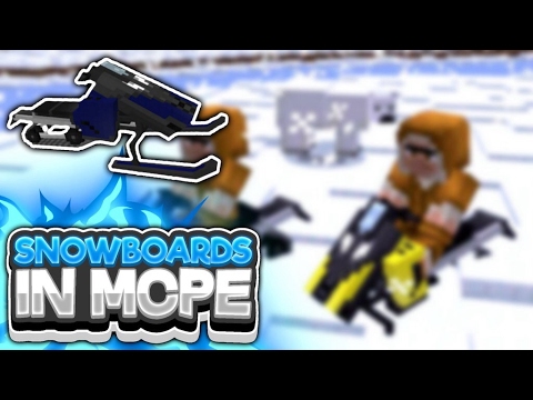 SNOWMOBILES IN MINECRAFT PE!?!?! - Minecraft PE Snowmobiles Addon/Add ...