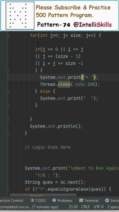 Java Pattern-74 | Star Pattern | Java Pattern Programs #shorts #java #coding #programming # ...