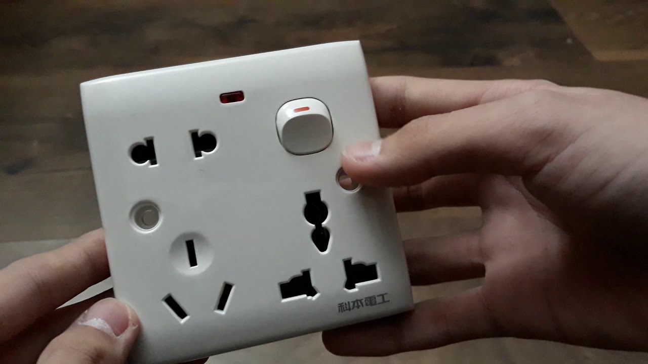 Universal Chinese wall socket unpacking - YouTube