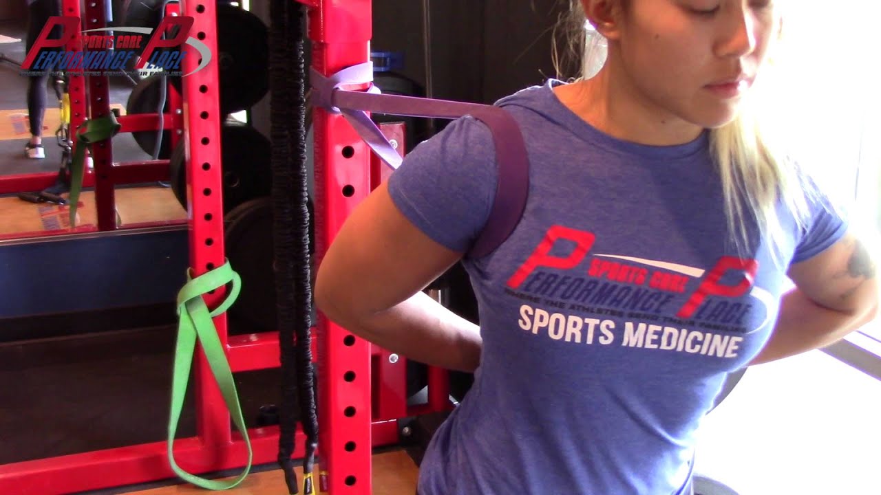 Band assisted Shoulder Mobility Exercise For Shoulder Impingement - YouTube