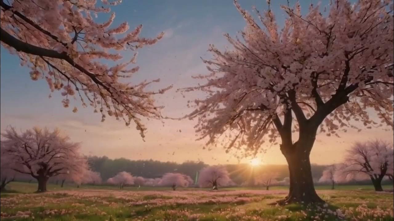 "Cherry Blossoms at Sunrise: A Meditation for Mindful Beginnings" # ...