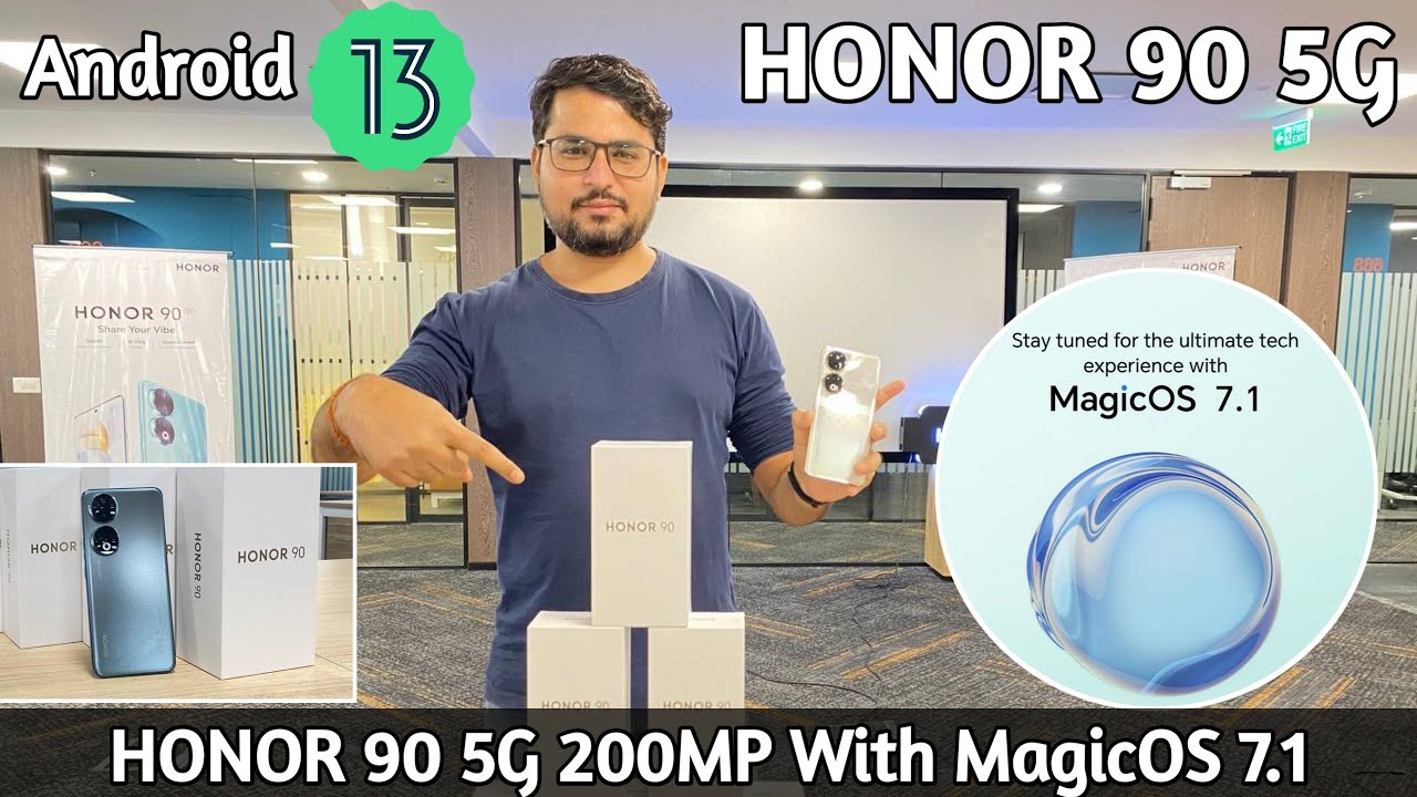 Honor 90 Unboxing and First Impression 200MP Camera,SD 7 Gen 1, 3840Hz ...