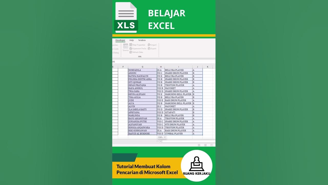 Tutorial Membuat Kolom Pencarian (Search Box) di Microsoft Excel dengan Rumus Filter - YouTube