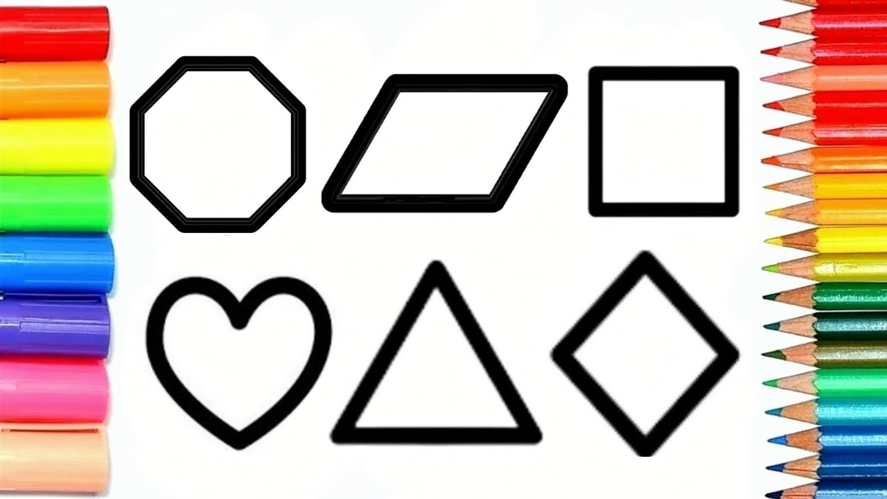 Shapes For Kids | Learn Colors,shapes drawing | 2d shapes, preschool ...