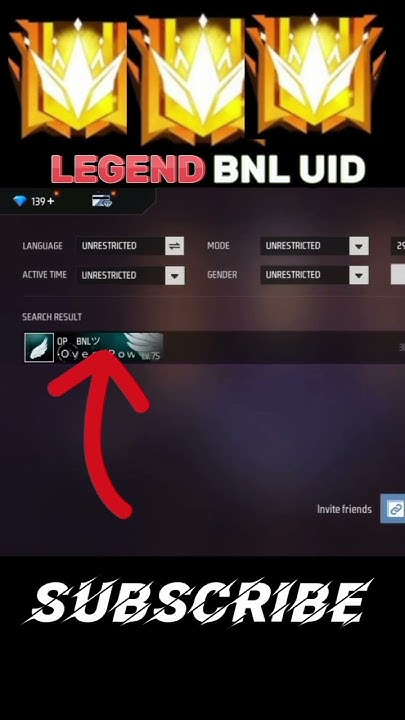Short Free Fire Legend 😈bnl Uid A2 A3 A5 A6 A7 J2 J5 Short Youtube