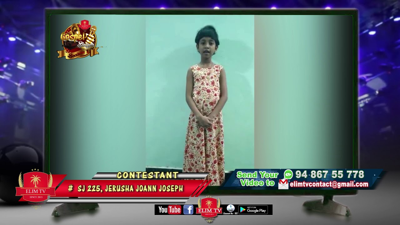 Gospel Singer Season 1 | # SJ 225 | Jerusha Joann Joseph - YouTube