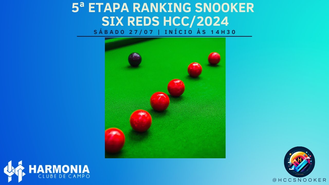 5ª ETAPA RANKING SNOOKER SIX REDS HCC - 2024 - YouTube
