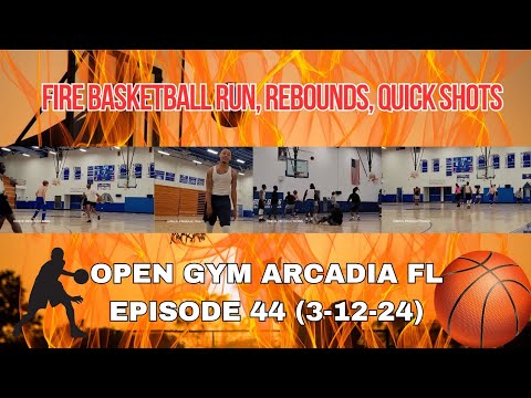 Fire Basketball Run, Rebounds, Quick Shots: OPEN GYM ARCADIA FL EPISODE ...