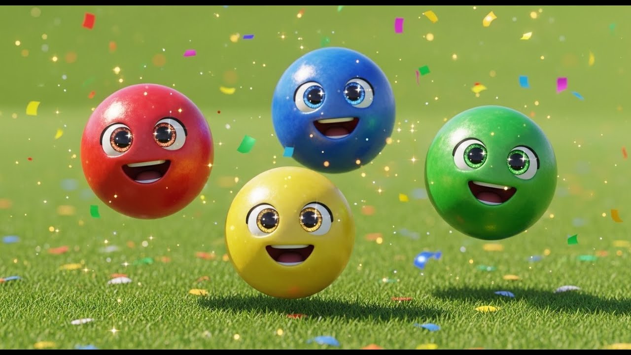 Learn Colors with Bouncing Balls 🎾⚽ | Fun Preschool Learning Video | Colors for Kids - YouTube