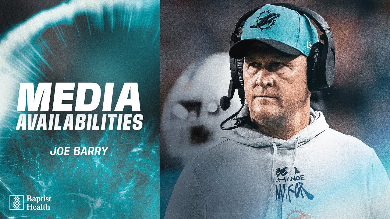 Joe Barry meets with the media | Miami Dolphins - YouTube