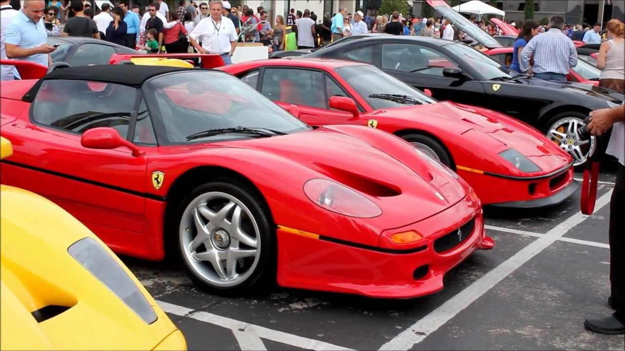 Houston Ferrari Festival 2012 - Part 1 - Plus sound of Ferrari FXX and ...