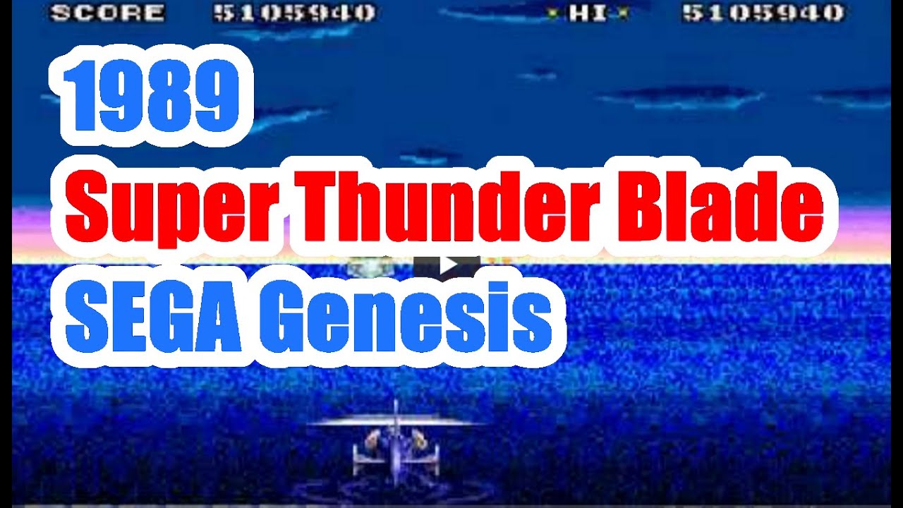 1989 Super Thunder Blade SEGA Genesis Old School retro game playthrough ...