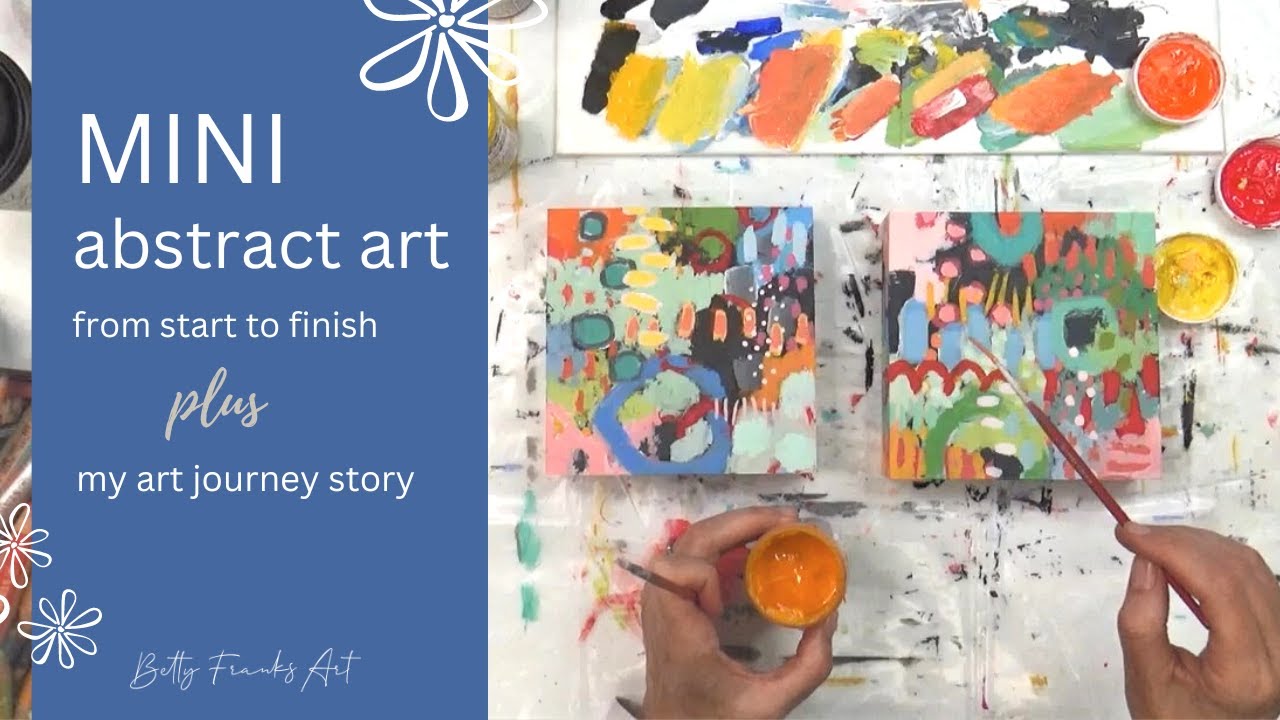 MINI Abstract Art on Wood + My Art Journey Story | Betty Franks | # ...