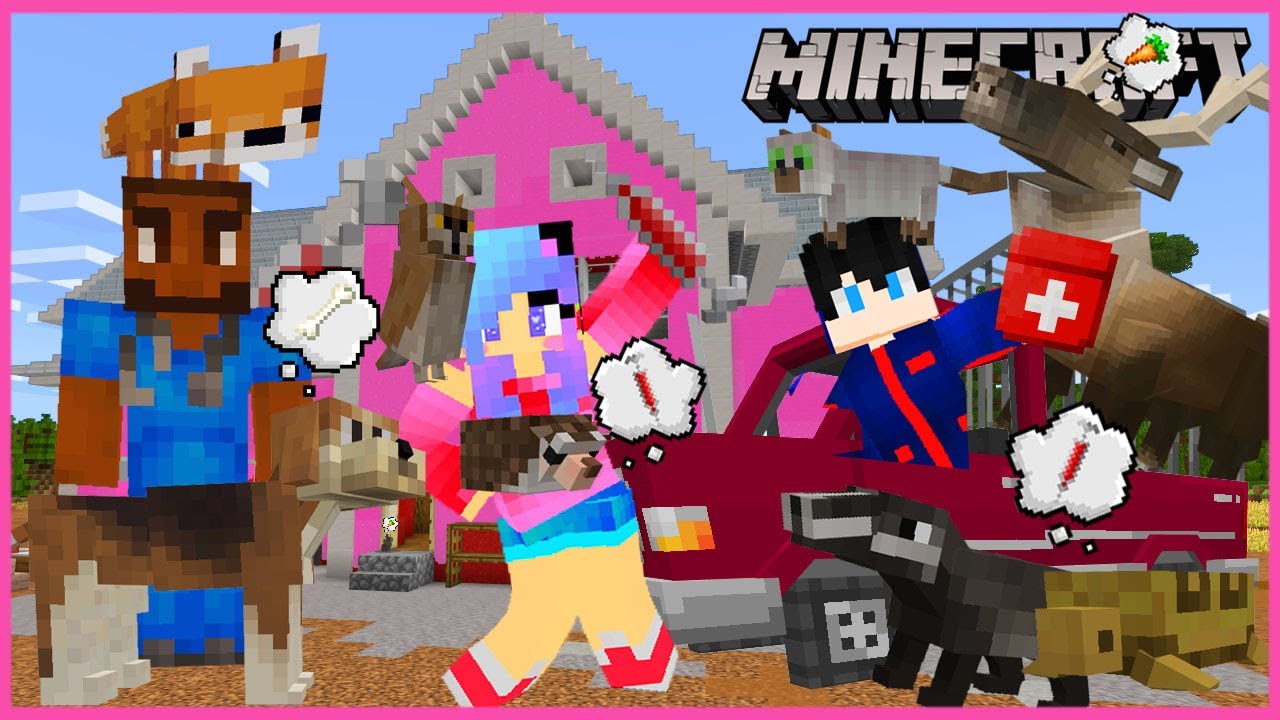 Minecraft มายคราฟแต่เราต้องมาเป็นผู้ช่วยดูแลรักษาสัตว์เลี้ยง minecraft ...