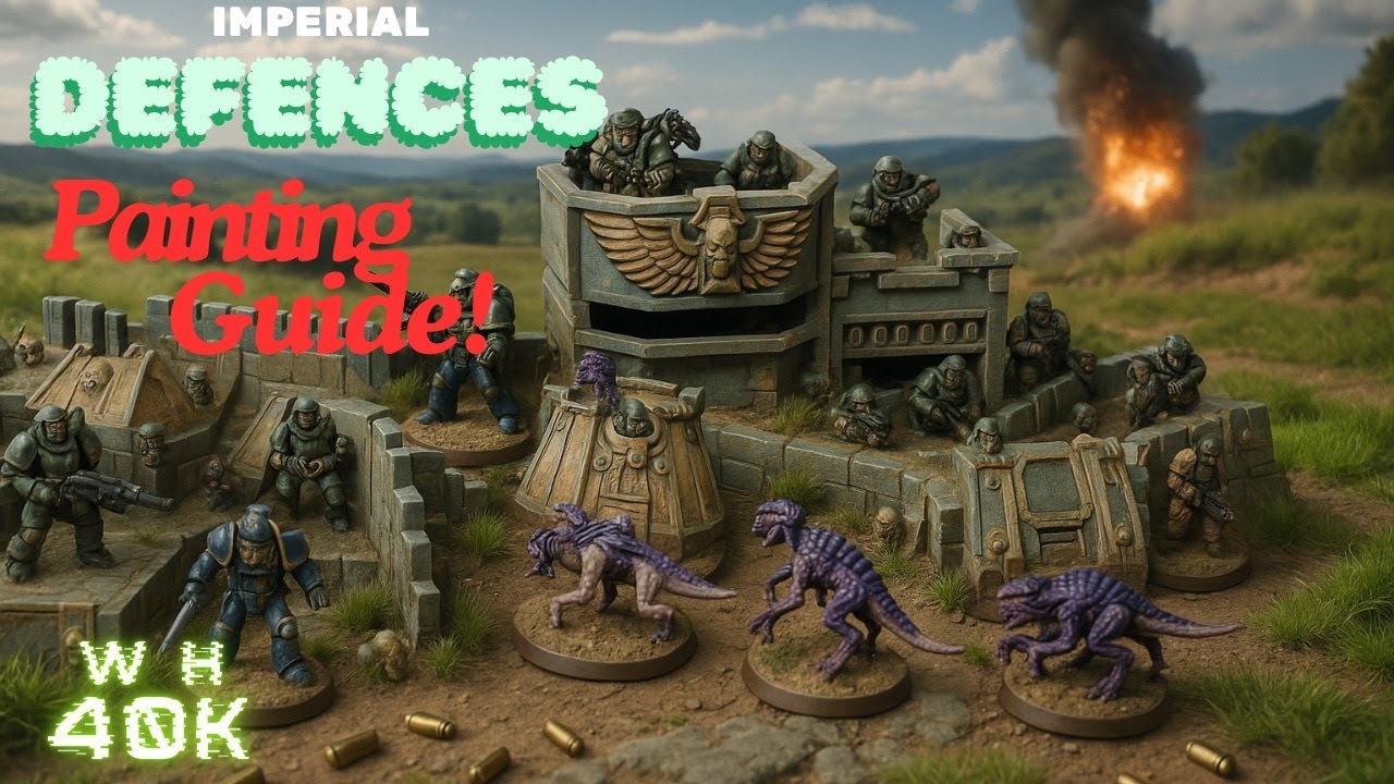 Painting the OFFICIAL 40k DEFENCE LINE [Bunker + Trenches] - YouTube