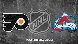 NHL Flyers vs Avalanche | Mar.25, 2022 by @Goals Only - eDayFm