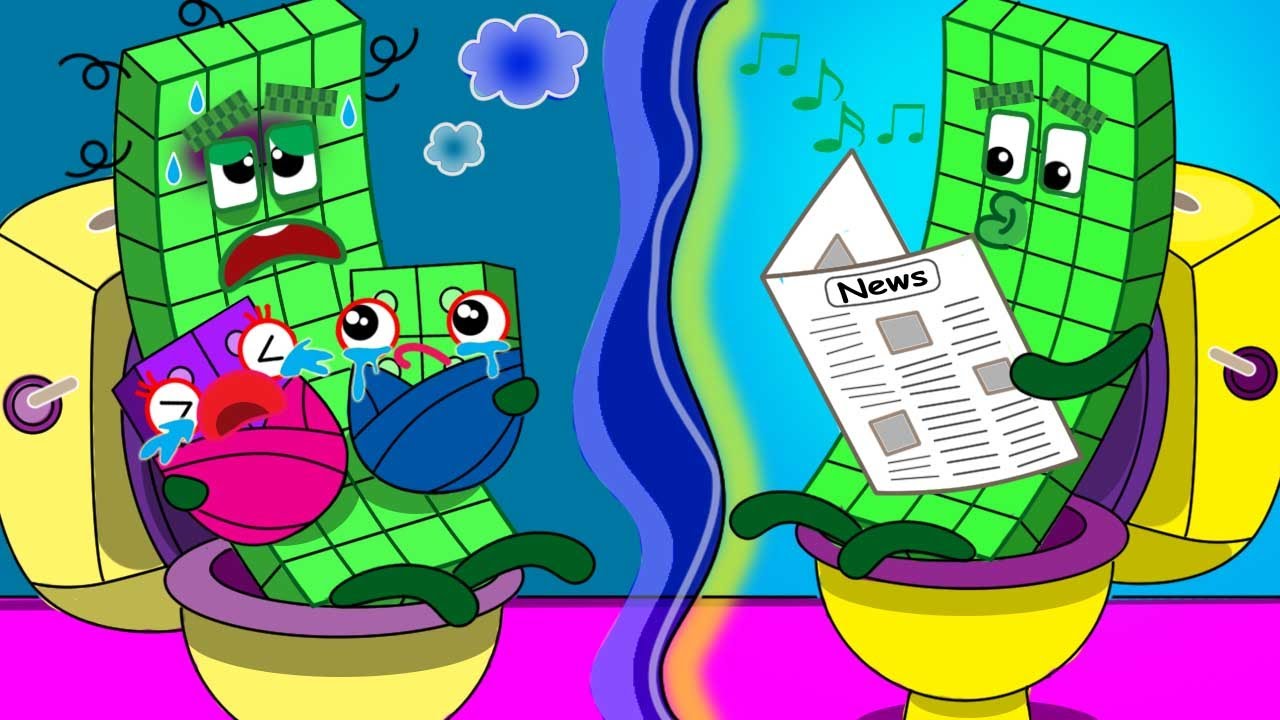 Sadness! Life Numberblocks 40 Before and After Having a Baby l ...