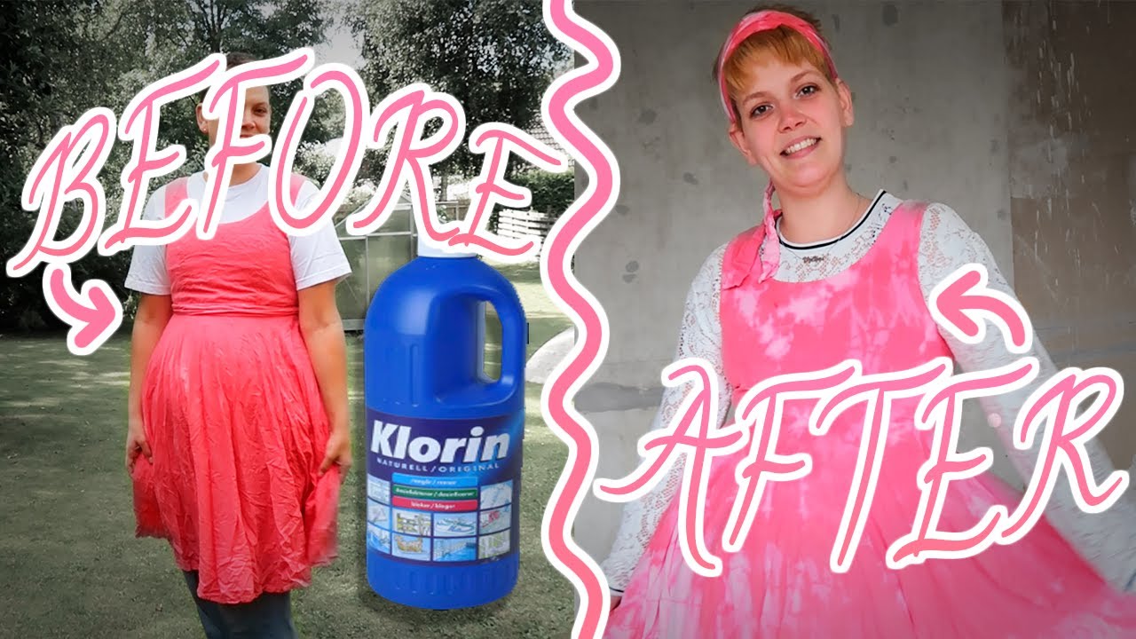 Bleaching an /OLD/ Dress to Create a ☆ NEW LOOK ☆ - YouTube