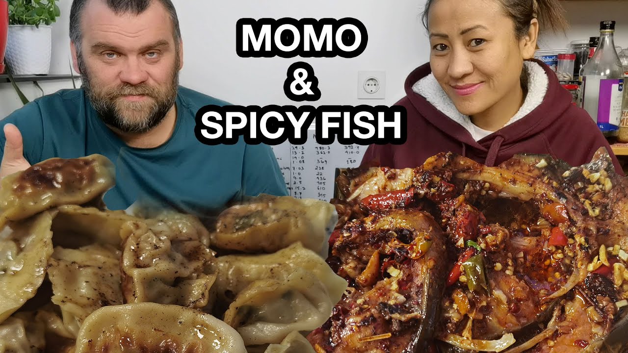EATING MOMO AND SPICY TANGKHUL FISH/DUMPLINGS MOMO/BIRTHDAY SPECIAL ...