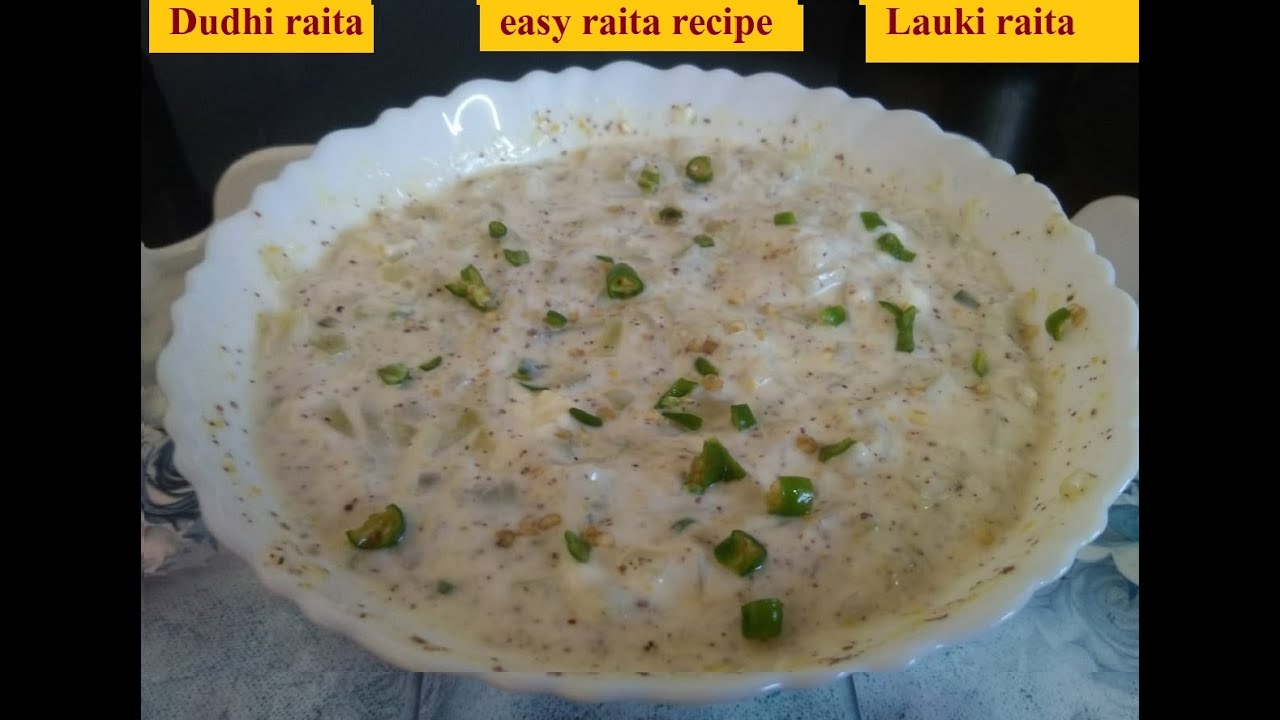 Dudhi ka raita | Lauki ka raita | Bottle gourd recipe | Raita recipe ...