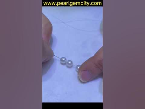 How to Knot Pearl Necklace with Thread - YouTube