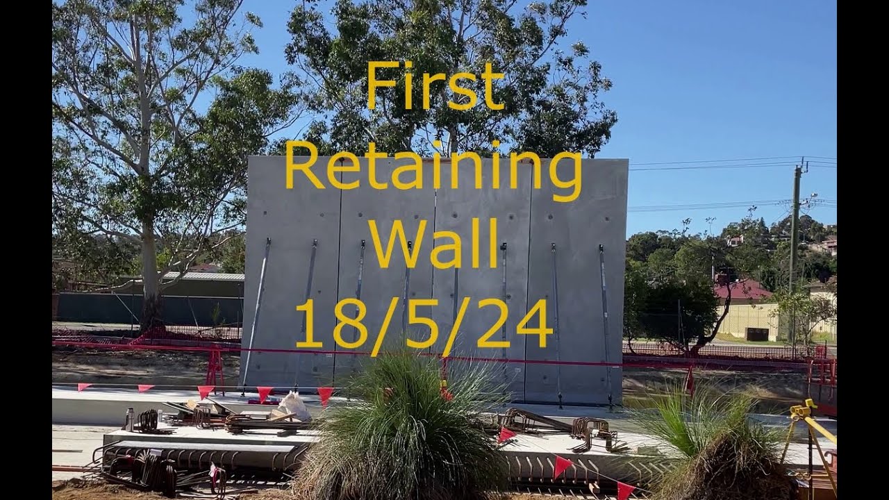 Ramp Retaining wall goes up 18 5 24 - YouTube