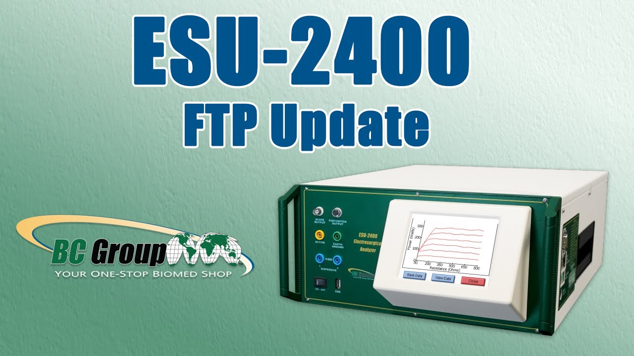 ESU-2400 (Electrosurgical Unit Analyzer): FTP Update - YouTube