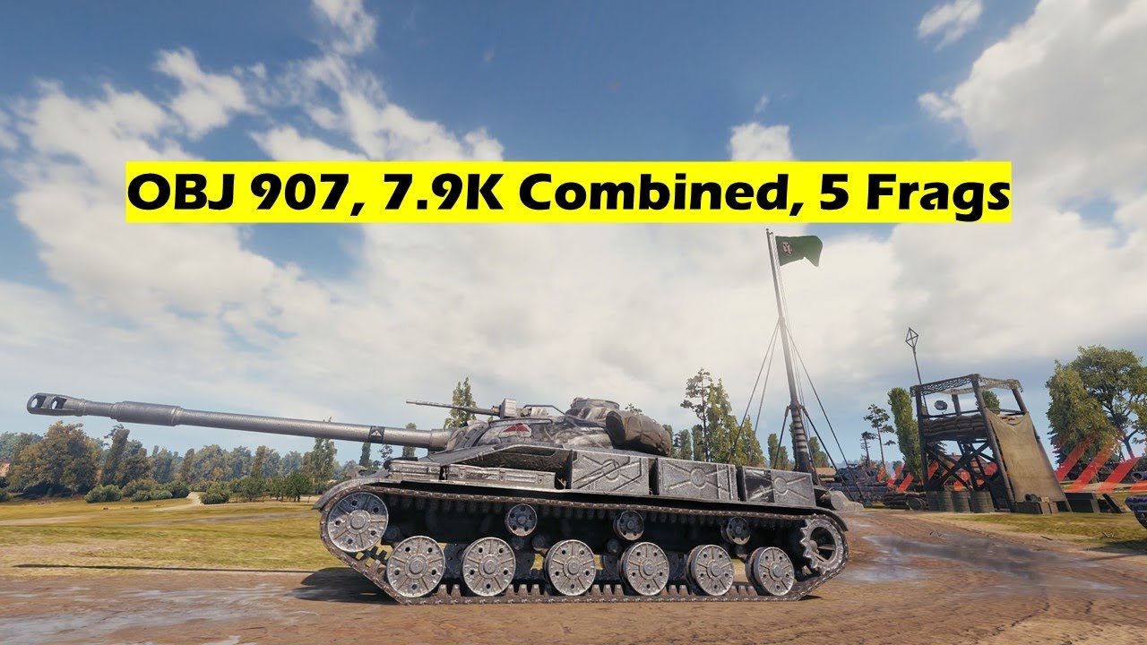 World of Tanks | OBJ 907, 8.5K Combined, 5 Frags - YouTube