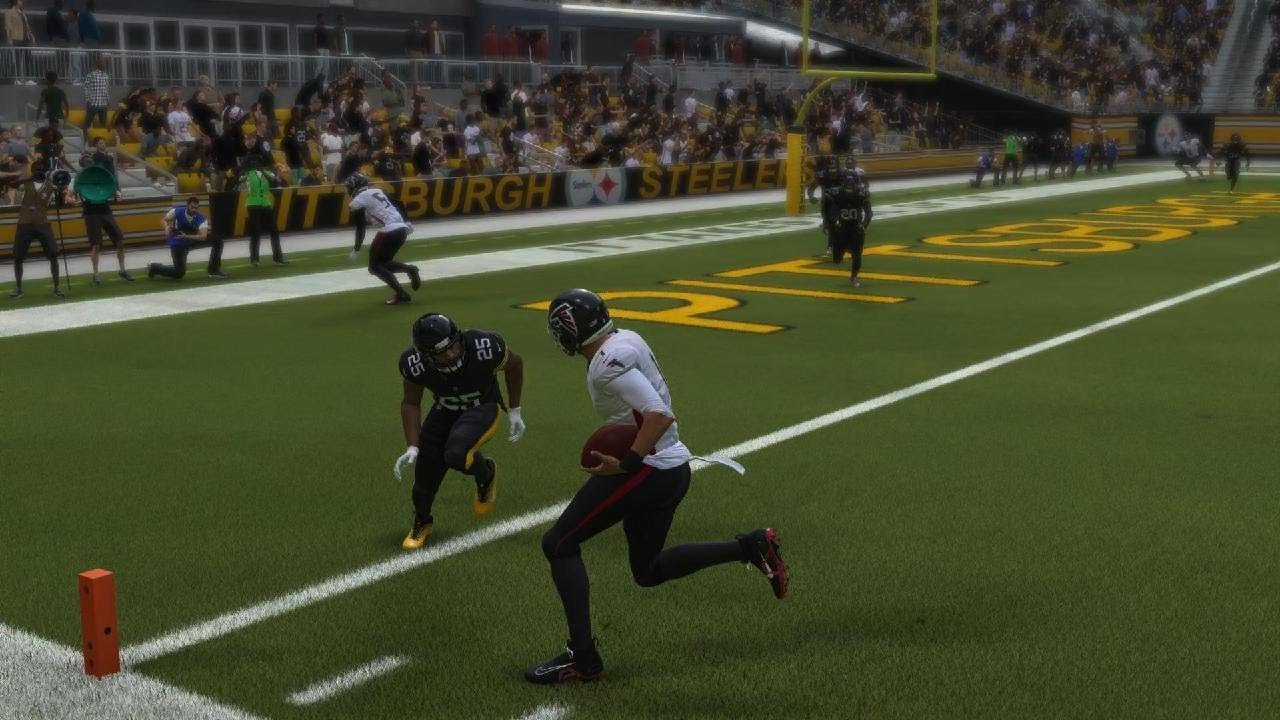 He did not go inside the touchdown! He hit the orange thing. I hit ...