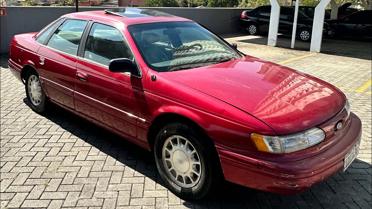 Ford Taurus LX 3.0 V6 1995 Vermelho Cereja. Conforto além da conta ...