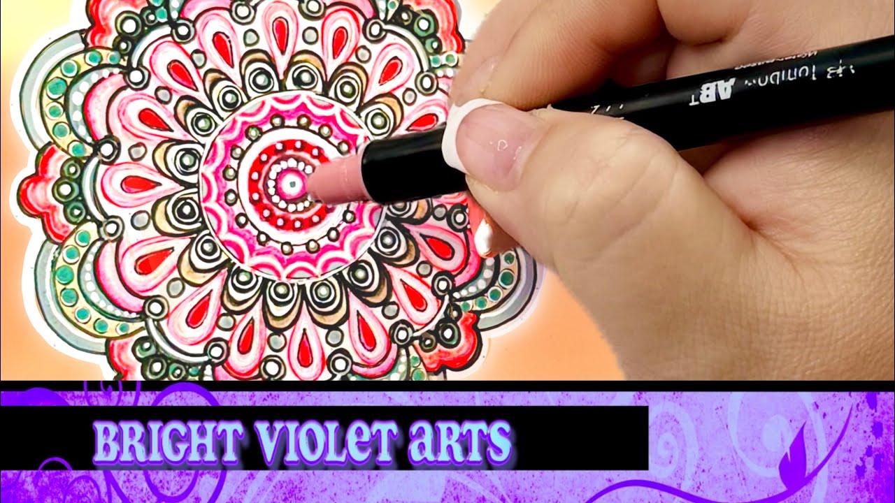 Draw a mandala for Calm | Easy freehand art tutorial - YouTube