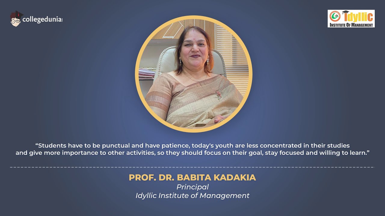 Prof. Dr. Babita Kadakia | Principal | Idyllic Institute of Management ...