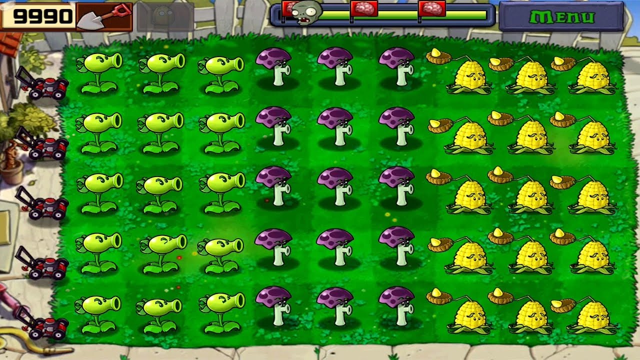 Plants vs Zombies || Repeater, Scaredy shroom, Kernel-pult vs All ...