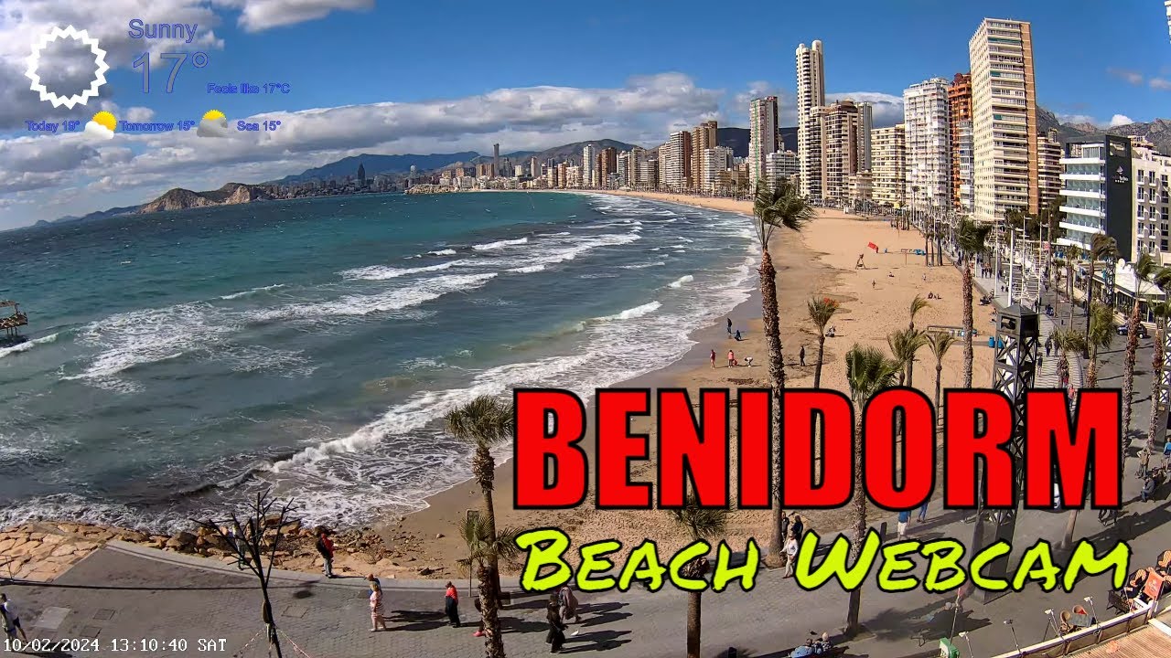 Benidorm Live Beach Cam 🇪🇸 Streamed 10th February 2024 (1) - YouTube