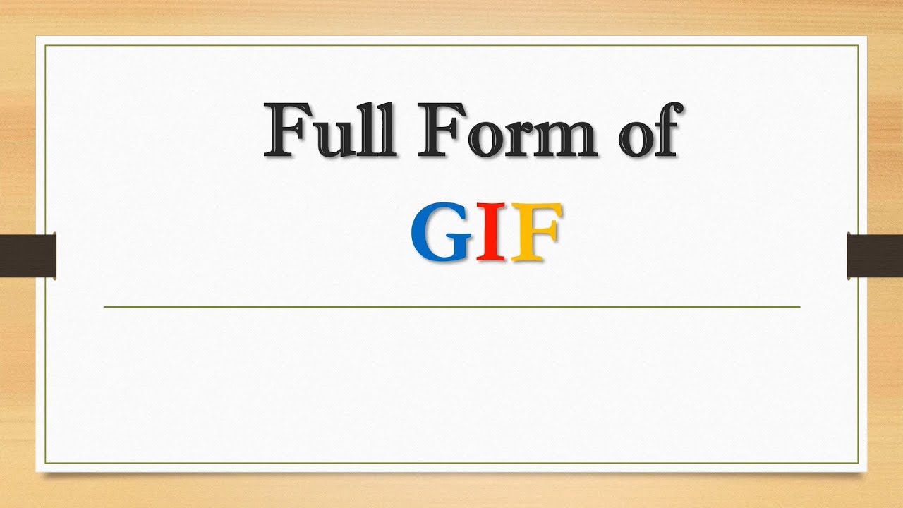 Full Form of GIF || Did You Know? - YouTube