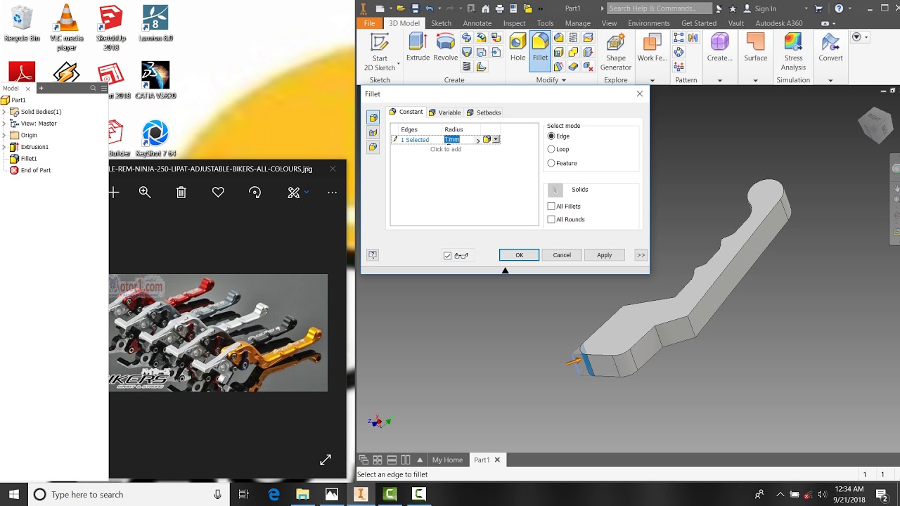 Cara membuat handle rem - YouTube