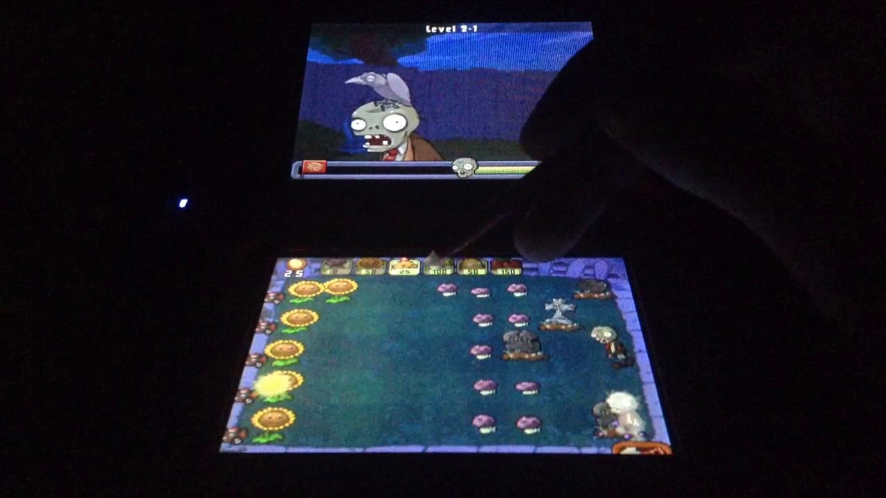 Plants vs Zombies DS ~ Nivel 2-1 - YouTube