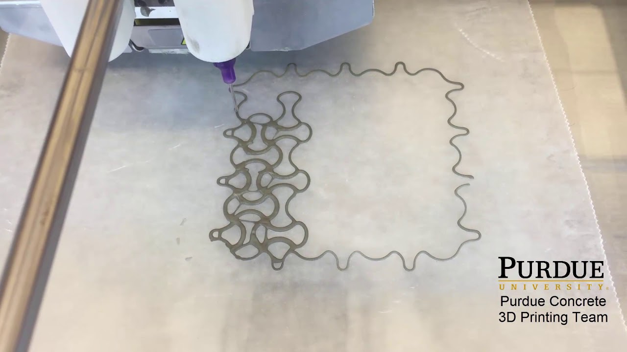 3D printing of auxetic architecture element with cement paste ink - YouTube