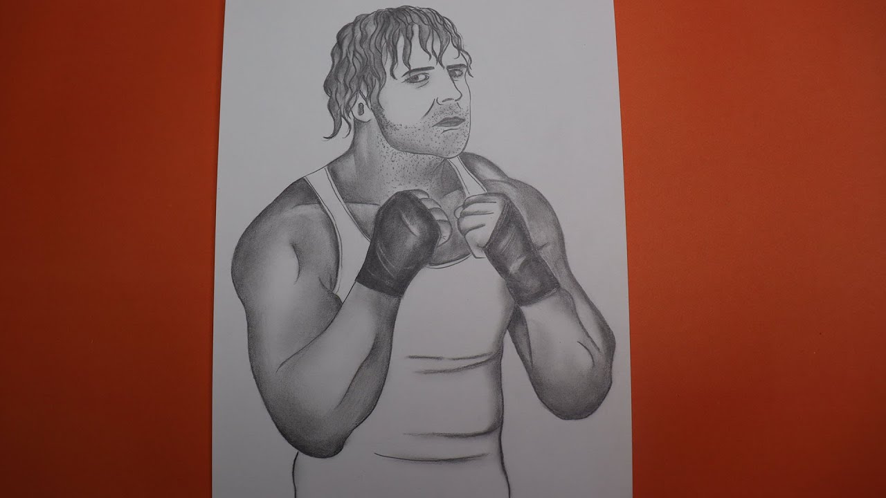 How to draw a boxing man step by step - YouTube