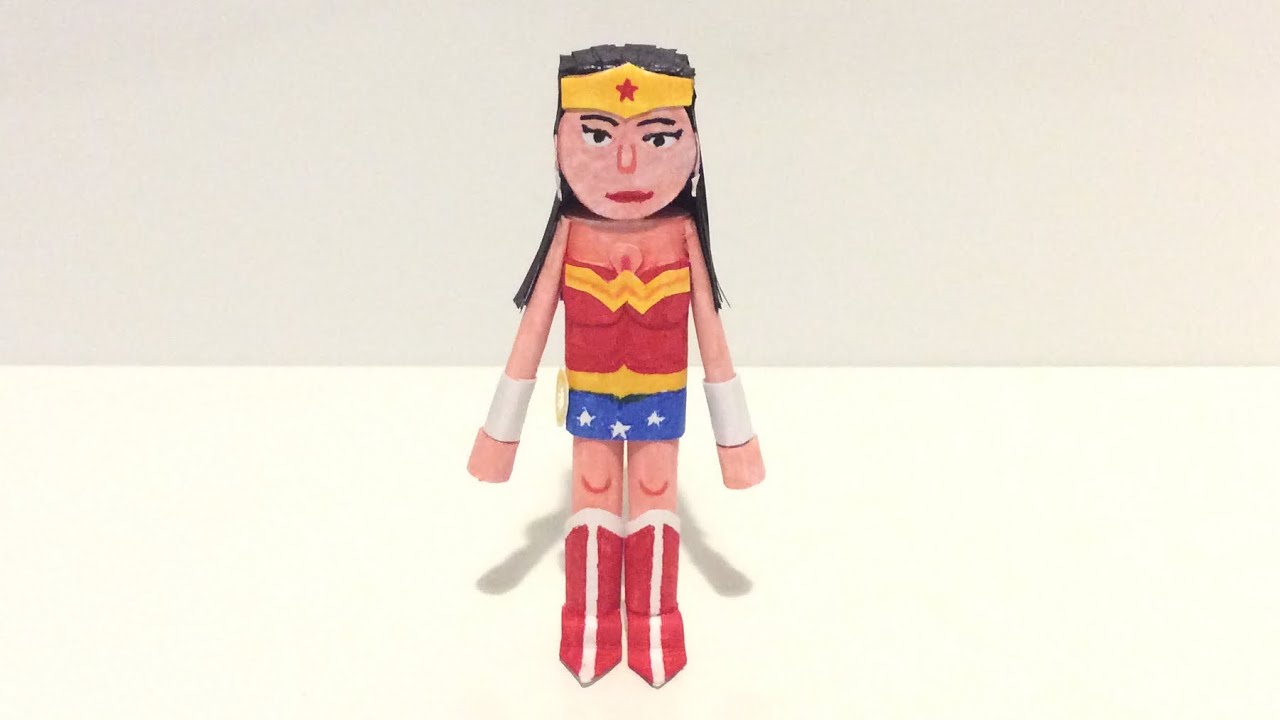 How to Make Paper Wonder Woman - YouTube