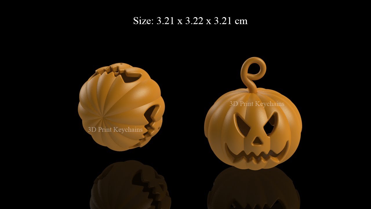 3D Print Keychain || Halloween Pumpkin - YouTube